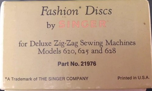 Singer Fashion Discs Zig Zag Sewing Machines 620 625 628 12 In Original ...
