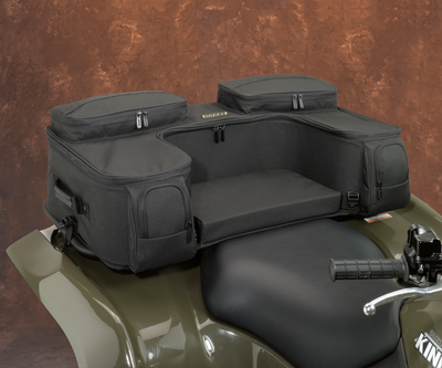 Moose | Black 36" x 19" x 8" Rear Zipper Ozark ATV Storage Rack Bag ...