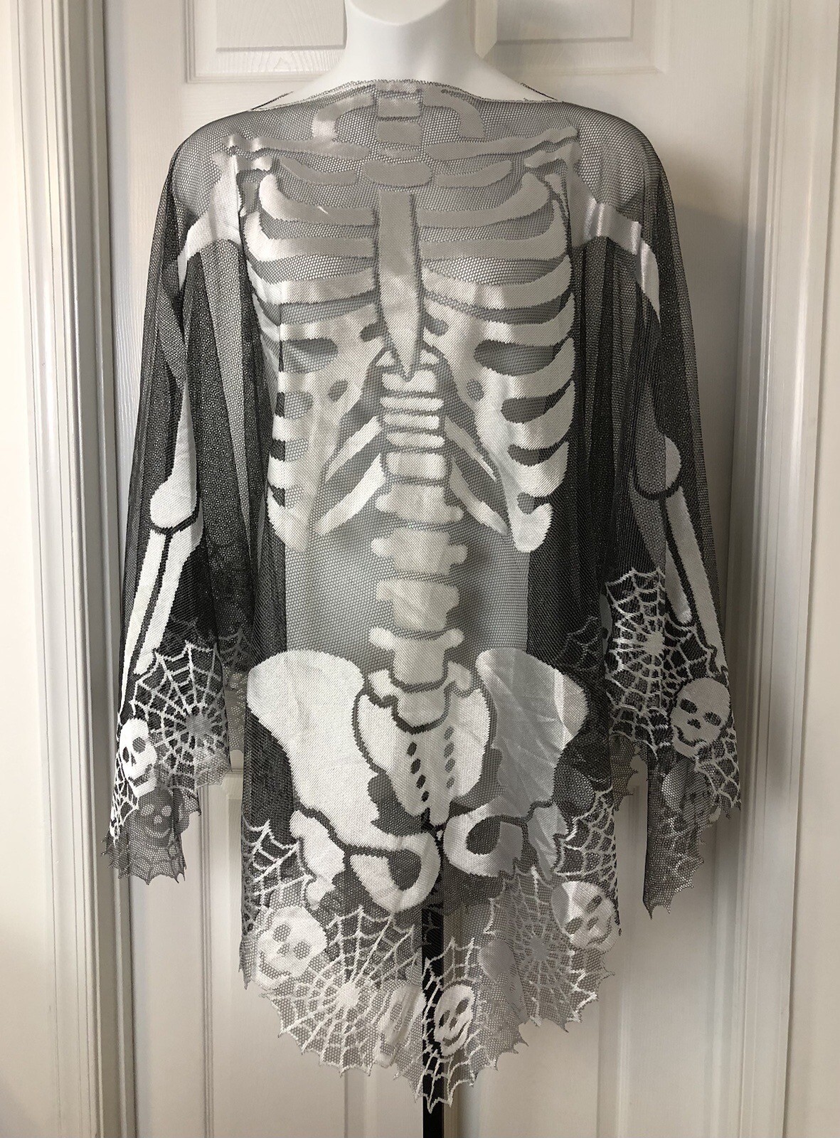 Heritage Lace Skeleton Poncho Adult 60" x 60" Pewter … - Gem