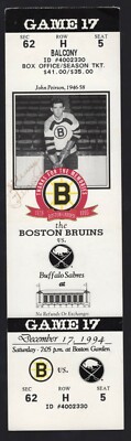 Johnny Pierson Autographed Boston Bruins Garden Final Season Ticket | eBay