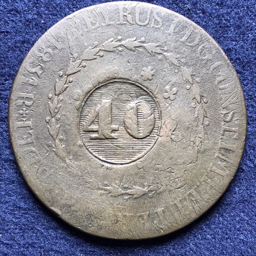 Brazil: 1831R 40 Reis Countermarked Coin KM# 444 | eBay