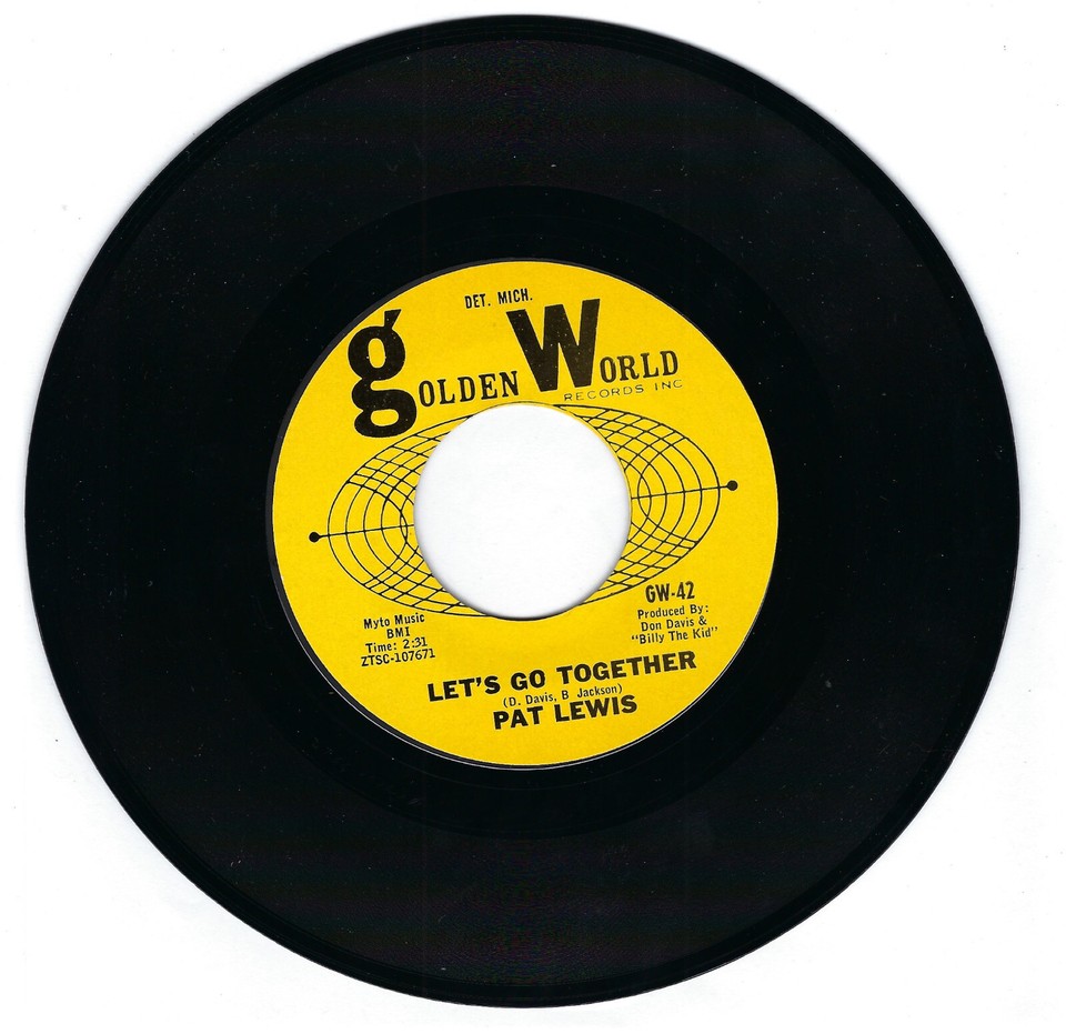 PAT LEWIS Can't Shake It Loose/Let's Go Together GoldenWorld GW-42 New ...