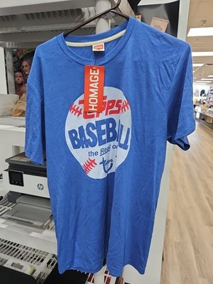 Topps Homage Blue T-Shirt Large Brand New ADR | eBay