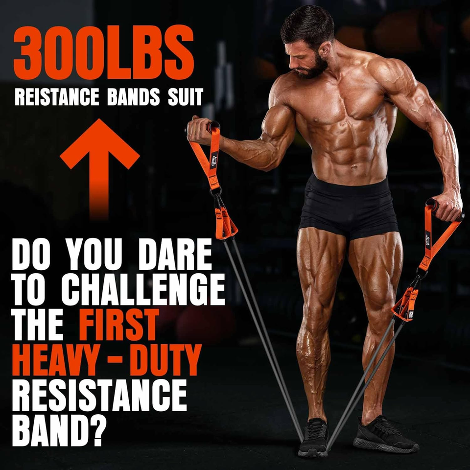 Heavy Resistance Bands for Working Out, 300LBS Exercise Bands with ...