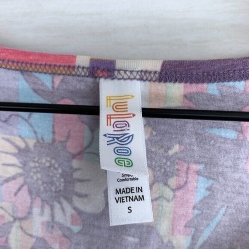 LuLaRoe Classic T Purple Tropical Floral High Low Tunic Jersey Knit ...