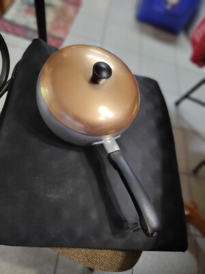 Vintage Wear Ever Aluminum Hallite 7.5 in 2.5 Qt Pot w Copper lid model ...