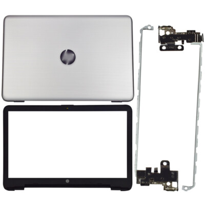 NEW for HP 17-X 17-AY 17-BA Silver LCD Back Cover & Screen Hinges ...