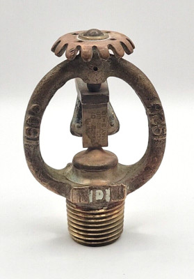 Antique Fire Sprinkler Rockwood 1928 Brass Upright 165 Rare Brass Mdl D ...