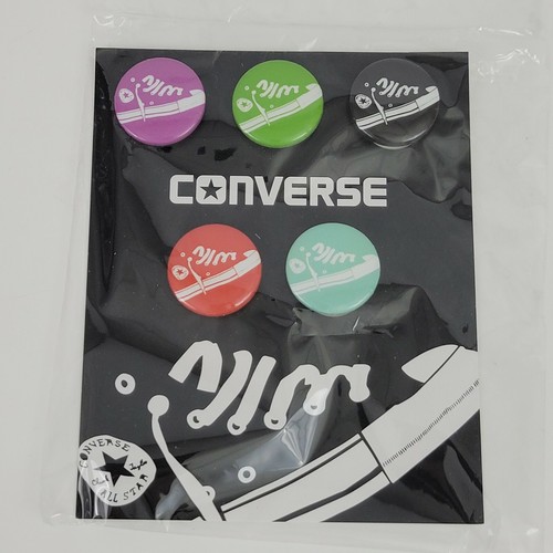 Converse Sneakers Buttons, Set of 5, 1" Pinback, Purple, Green, Black ...