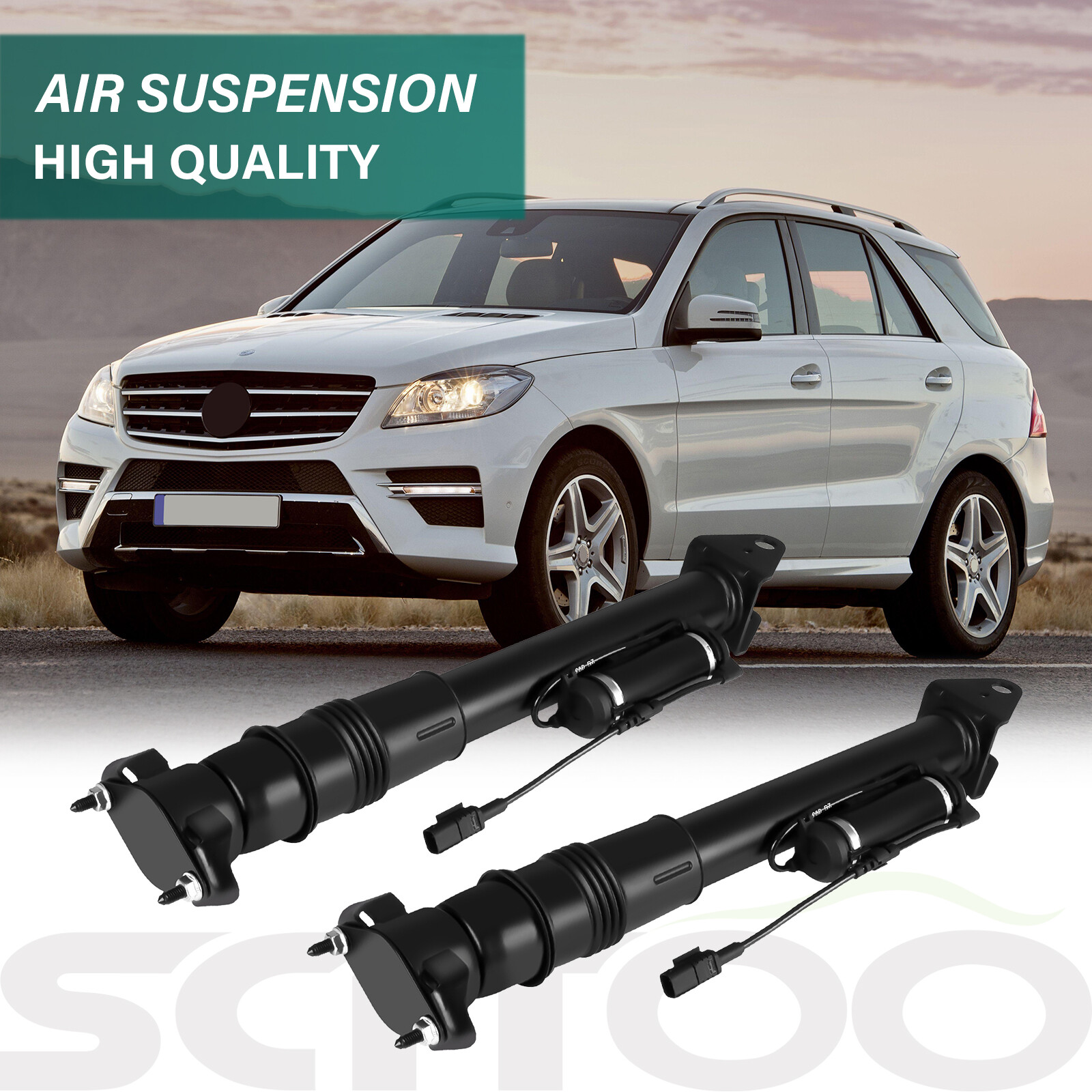 Pair Rear Air Suspension Shock Absorber For Mercedes W166 X166 ML500 ...