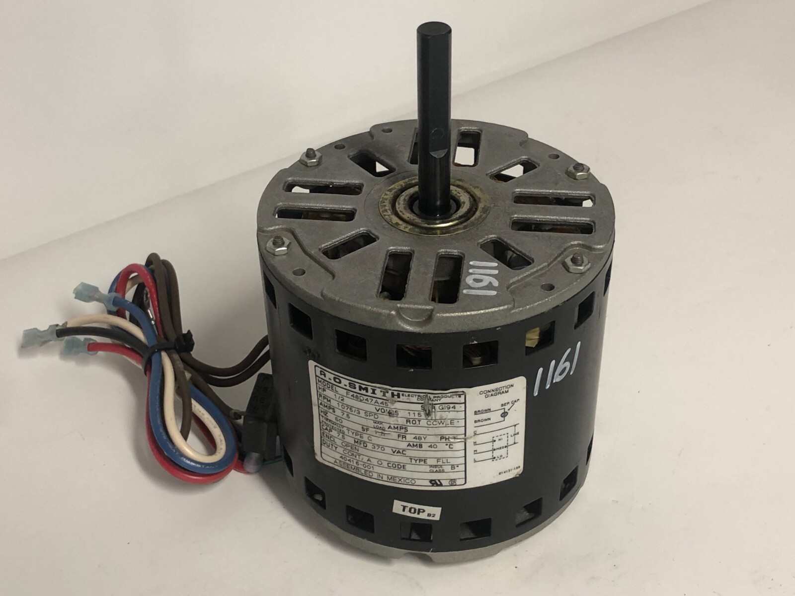 AO Smith F48P28A45 Furnace Blower Motor 1/2HP 1100RPM 4SPD 120V 45614 ...
