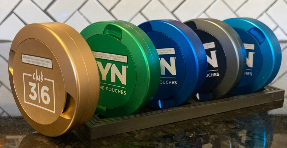 RARE!! 5 Pack ZYN Metal Cans (Cyan, Green, Navy, Grey, & GOLD 3/6 ...