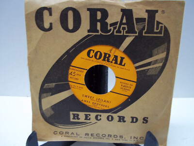 Ames Brothers 45 RPM Vinyl Coral Records Roy Smeck Sweet Leilani | eBay