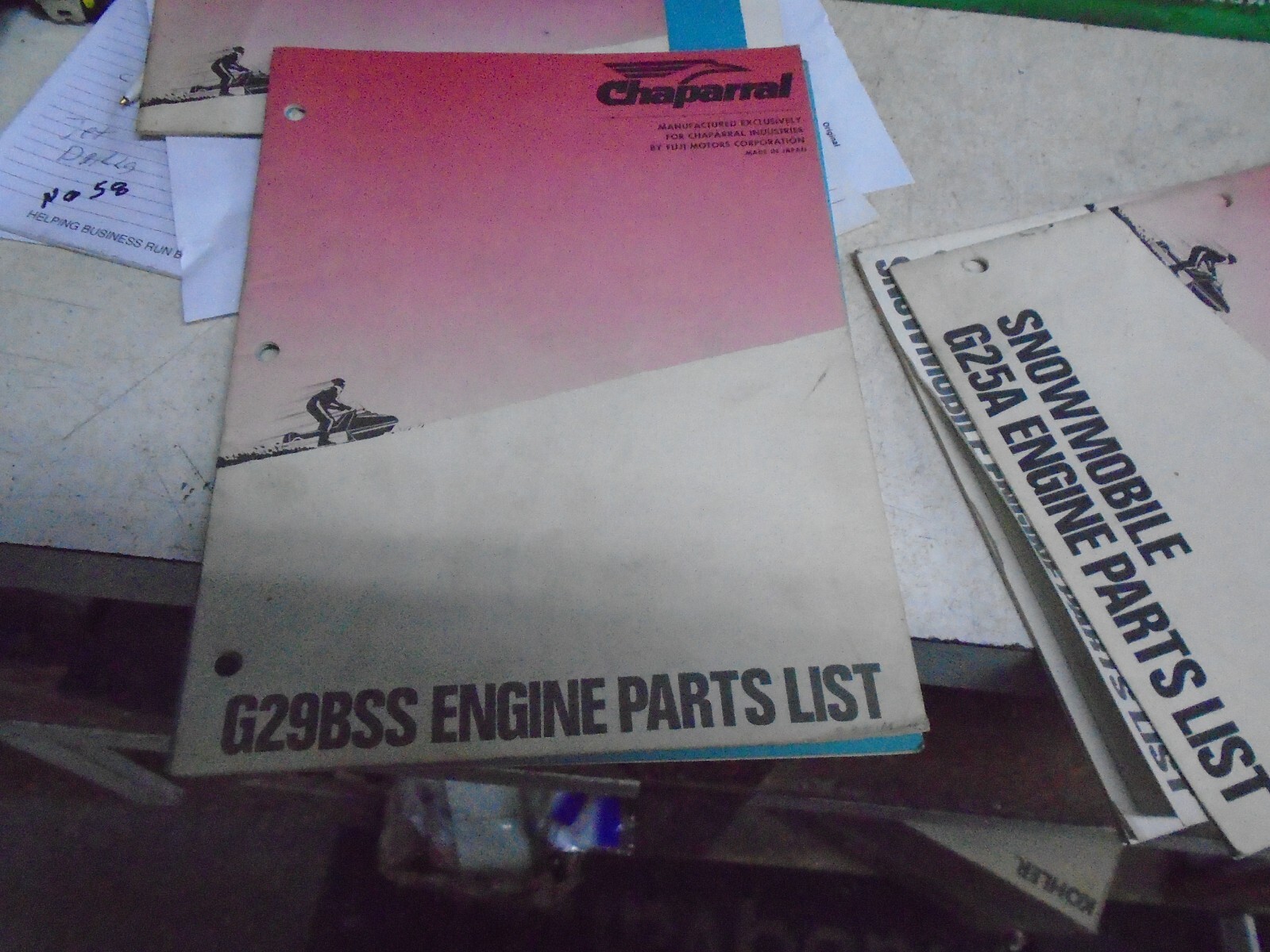 CHAPARRAL VINTAGE SNOWMOBILE 1973 G29BSS engine parts MANUAL NOS | eBay