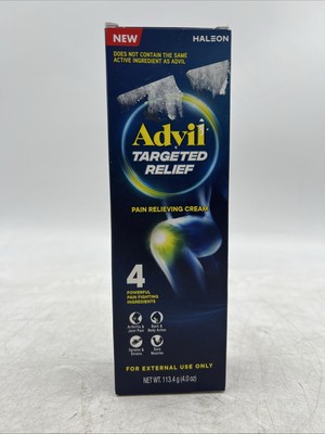 Advil Targeted Relief Pain Relieving Cream 8 Hours of Powerful 4 oz EXP ...