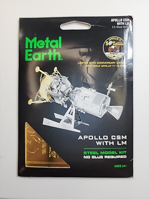 Fascinations Metal Earth Apollo CSM with LM 3D Metal Model Kit 50th ...
