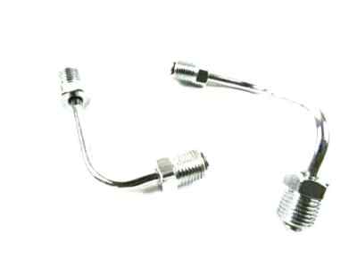 Chrome Master Cylinder Brake Line 1/2" x 3/8" + 7/16" Street Rat Rod ...