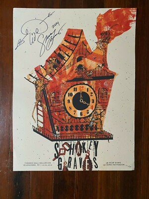 SHAKEY GRAVES MILWAUKEE 2014 TOUR LITHOGRAPH POSTER AUTOGRAPHED SIGNED ...
