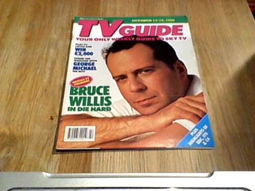 TV GUIDE UK 1990 Bruce Willis Die Hard George Michael Hugh Grant Sean ...