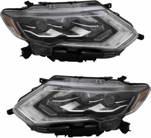 FITS NISSAN ROGUE 2017-2018 LED HEADLIGHTS HEAD LIGHTS LAMPS PAIR NEW ...