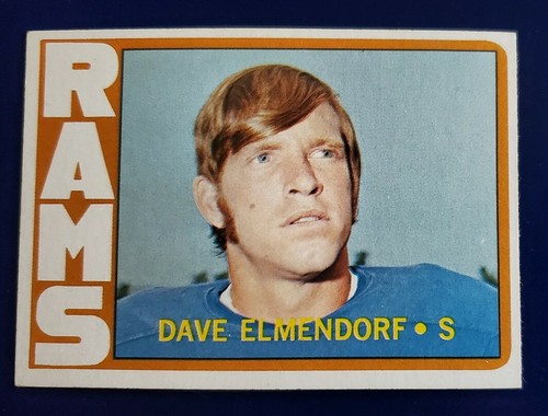 1972 Topps Dave Elmendorf Los Angeles Rams #109 RC | eBay