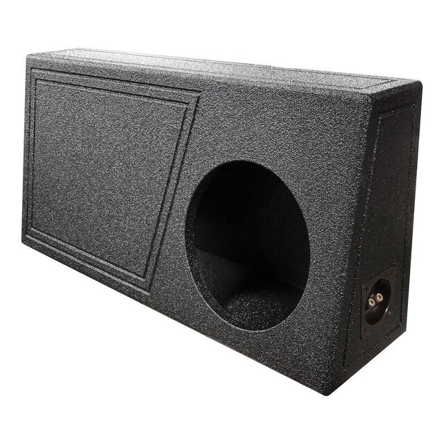 QBomb 10 Inch Ported Shallow Slim Mount Vented Truck Subwoofer Sub Box ...