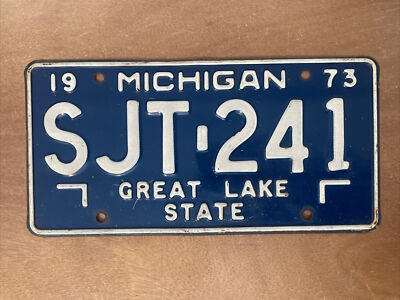1973 Michigan License Plate # SJT-241 | eBay