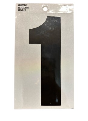 Everbilt 5" Self Adhesive, Reflective Number 1 Mailbox House 675 632 ...
