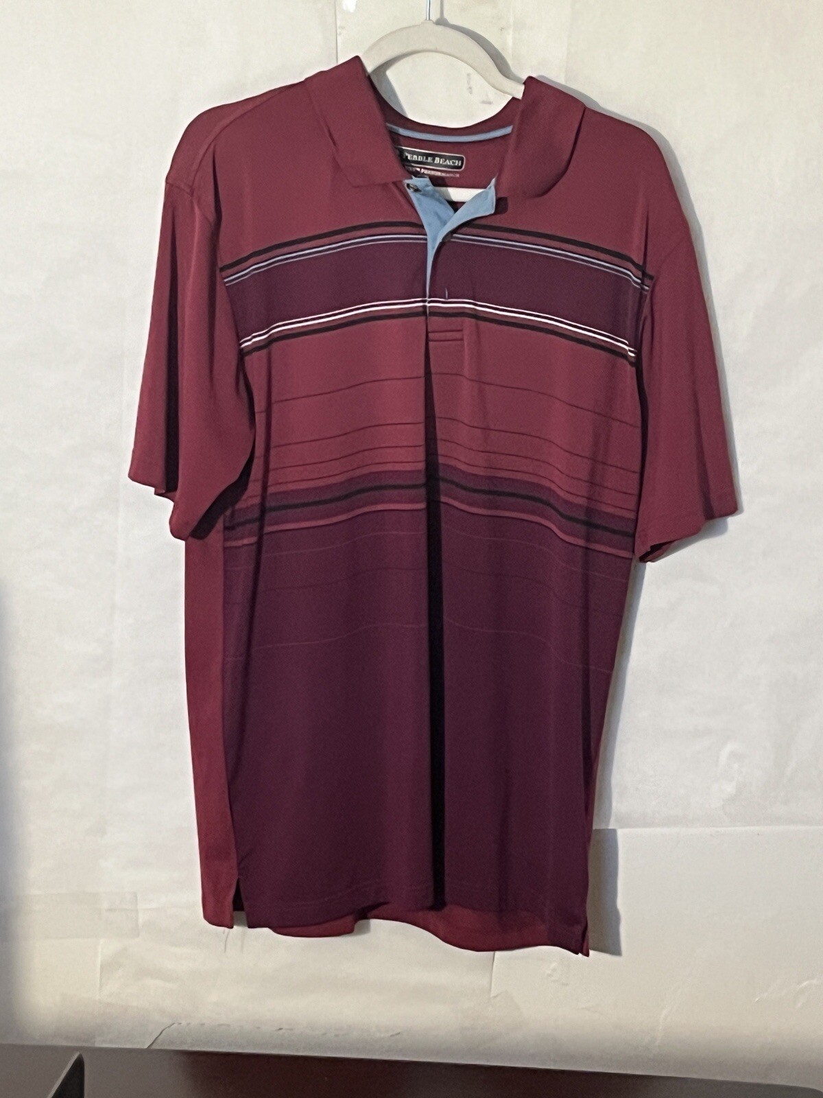 Pebble Beach Men’s Dry Luxe Golf Polo Maroon Size Large | eBay
