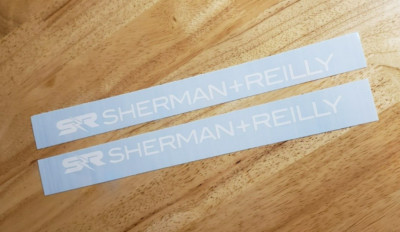 sherman reilly trailer decal stickers PAIR 24" die cut usa white vinyl ...