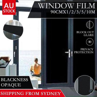 Blackout Window Film 100% Light Blocking Room Darkening Total Privacy ...