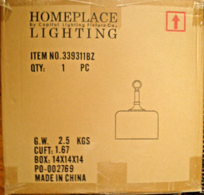 HOMEPLACE LIGHTING REPLACEMENT GLASS SHADE FOR 339311 FIXTURE | eBay