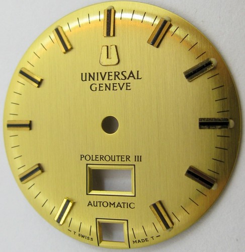 Universal Geneve Polerouter III 3 * gold Dial automatic watch parts ...
