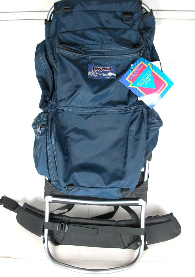 New JanSport Shenandoah Navy External Frame Backpacking Backpack USA ...