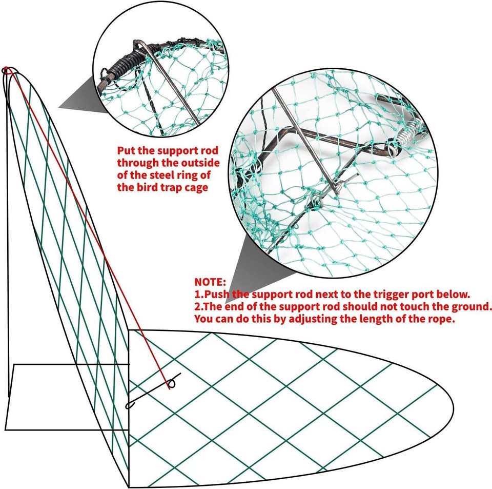 New Bird Trap Catching Net Catcher Humane Animal Trap For Pigeon ...
