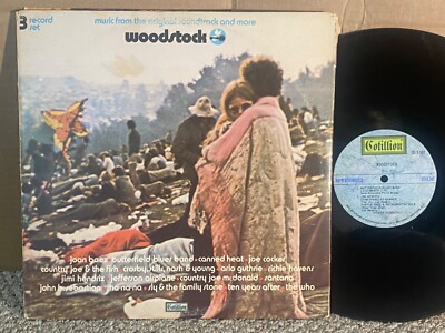 Woodstock VG+ 3LP ORIG CLEAN! psych classic Jimi Hendrix CSNY Who ...