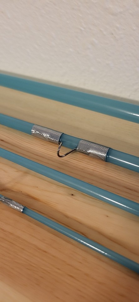 Custom Fly Rod Fiberglass 5wt 8ft 4 pieces Teal Blue | eBay
