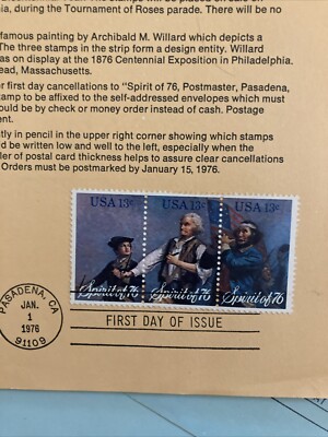 11 USPS Souvenir Pages First Day Issue Stamps 1975-76 | eBay