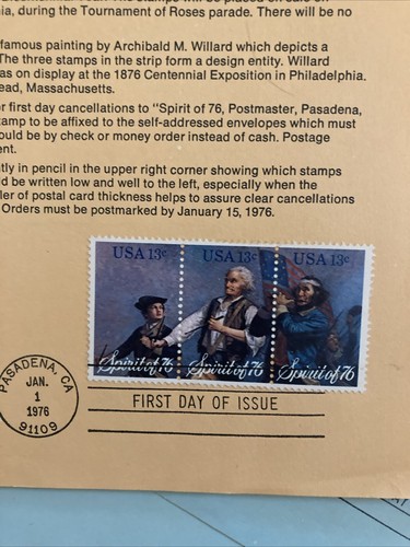 11 USPS Souvenir Pages First Day Issue Stamps 1975-76 | eBay