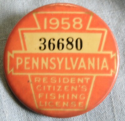 Licenses - Pa Fishing License Button Pennsylvania Fishing