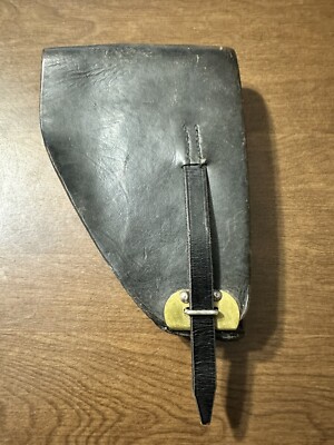 Post WWII Belgian Military Hi Power P35 Leather Pistol Holster W/ Rain ...