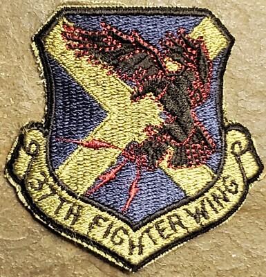 USAF AIR FORCE MILITARY PATCH 37th TACTICAL FIGHTER WING TFW subdued ...