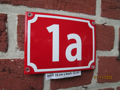 Hausnummer Emaille 1a 2a 3a 4a 5a 6a 7a 8a 9a 10a 11a 12a 13a 14a 15a ...
