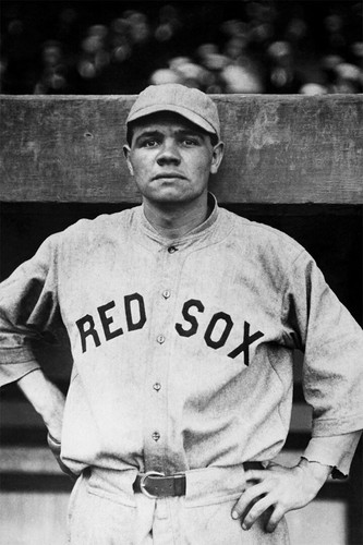 Babe Ruth Wearing Crown Baseballer Vintage Wall Art Home Decor - POSTER ...