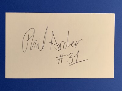 PHIL ARCHER (RARE) Signed MINNESOTA GOLDEN GOPHERS 3x5 Index Card ...