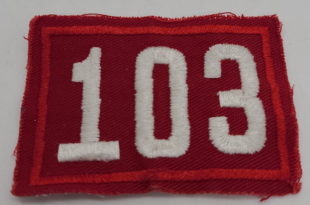 VTG BOY SCOUT Troop Number 103 1-Piece PATCH BSA Uniform Sash Badge ...
