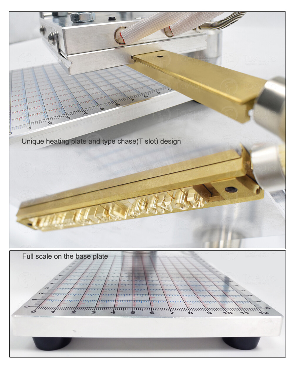 2 In 1 Hot Foil Stamping Machine Stanzmaschine T-Slot Logo Embossing ...
