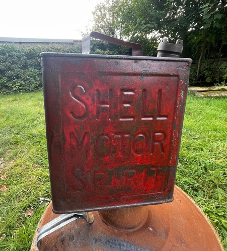 Shell Motor Spirit 2 gallon can all original paint with Scottish plate ...