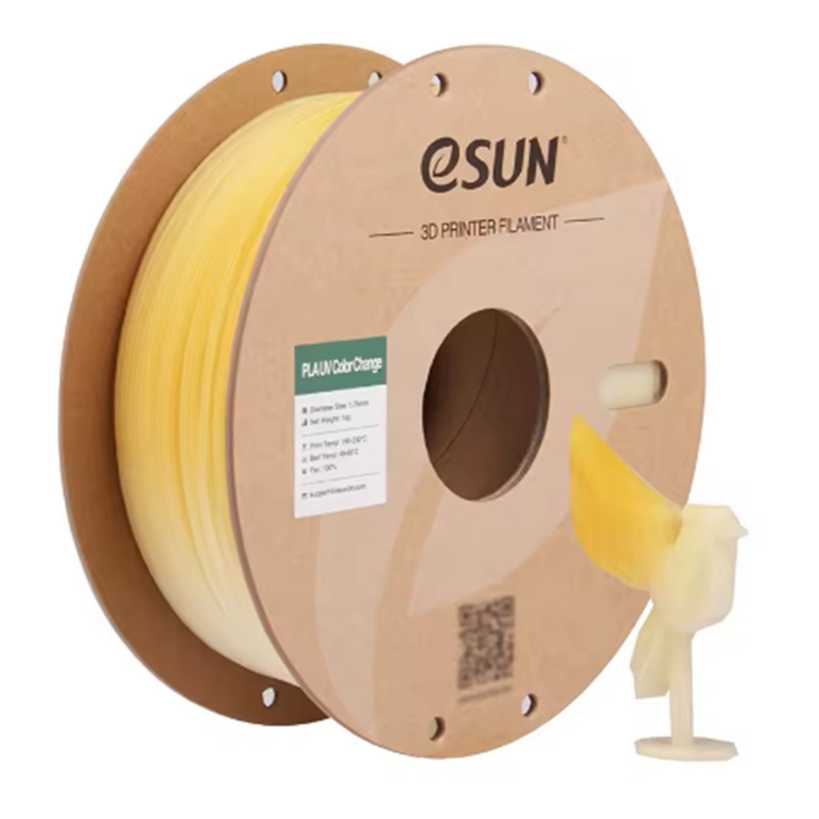 eSun PLA-UV Color Change Filament - Yellow 1kg Roll - 1.75mm ...