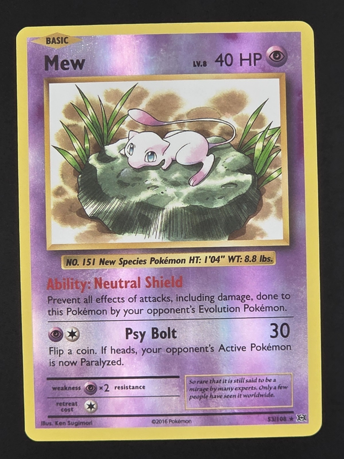 Mew 2016 XY: Evolutions #053/108 Holo Price Guide - Sports Card Investor